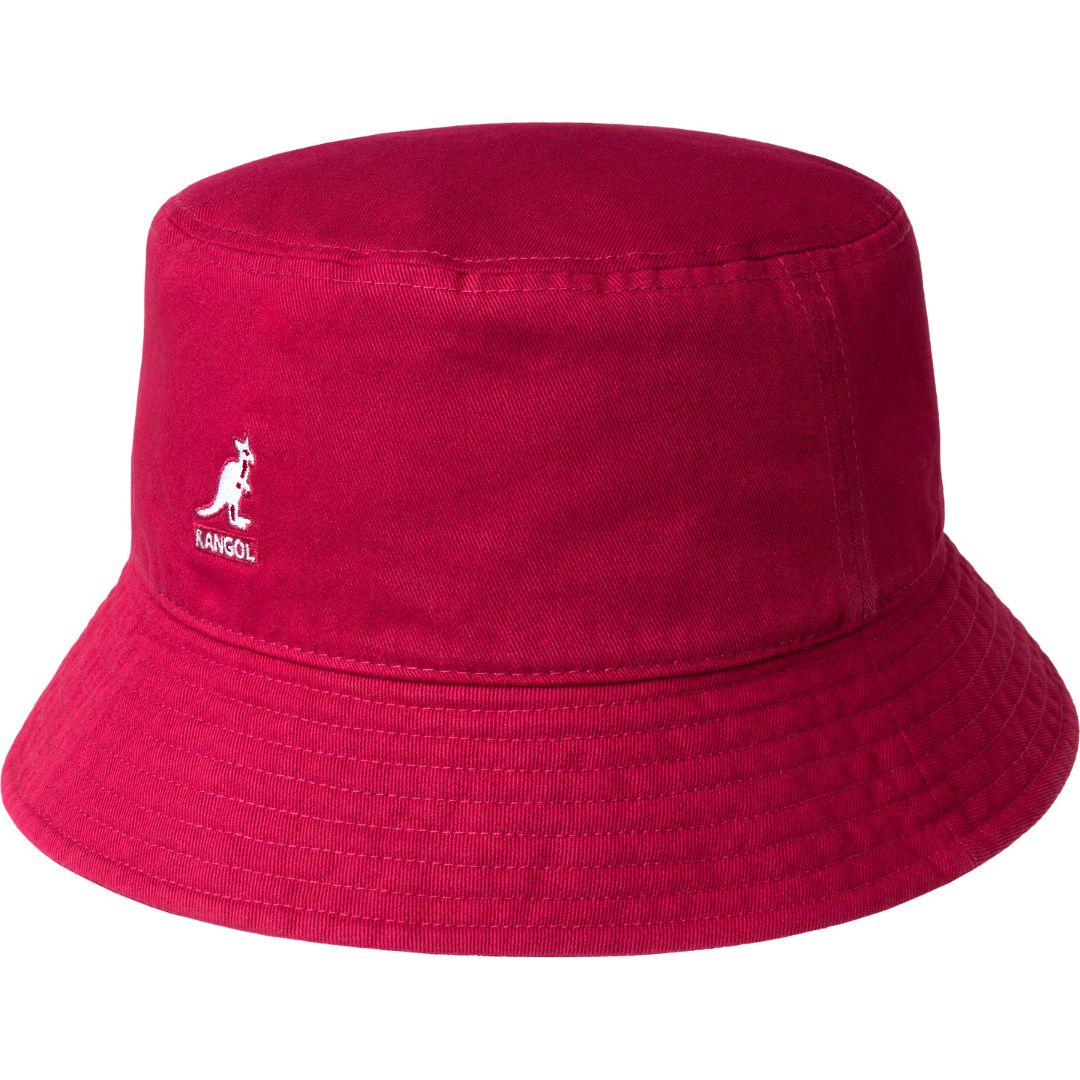 Kangol Washed Bucket Cranberry – Cap-Z Australia